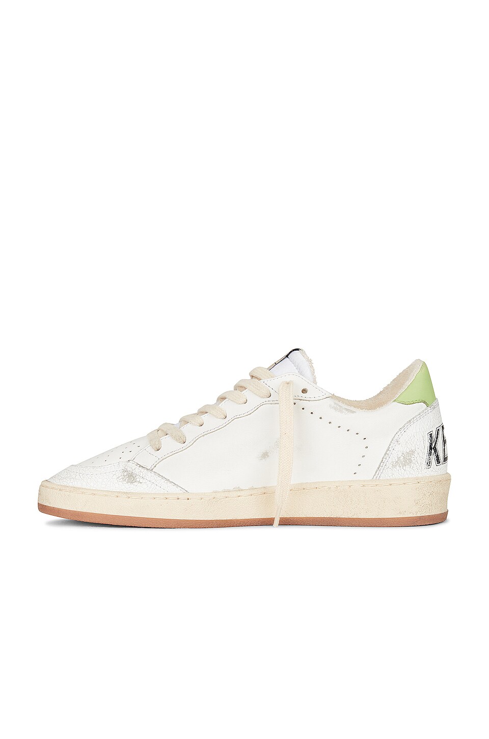 Golden Goose x REVOLVE Ball Star Sneaker in White, Silver, & Green ...