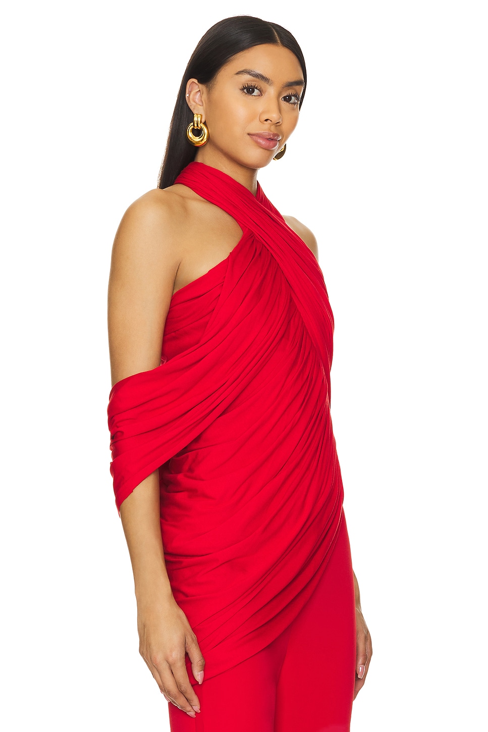 Gaurav Gupta Dimension Draped Top in Red | REVOLVE