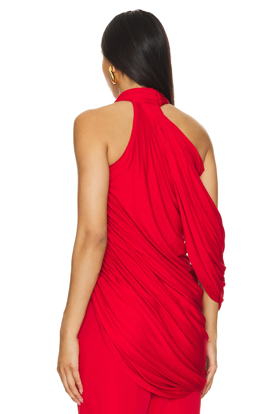 Gaurav Gupta Dimension Draped Top in Red | REVOLVE