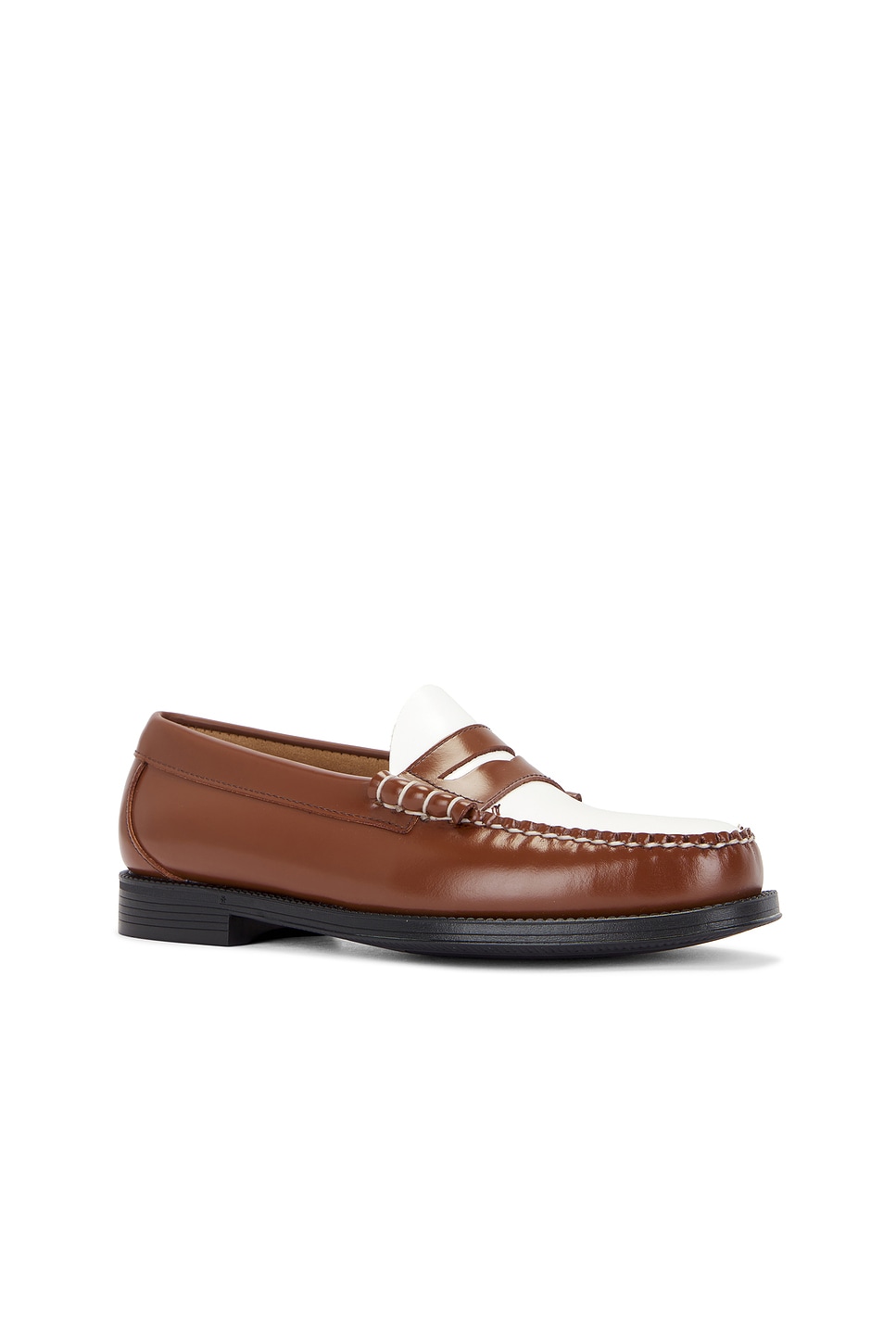 G.H.BASS Larson Easy Weejun Fashion in Cognac & White | REVOLVE