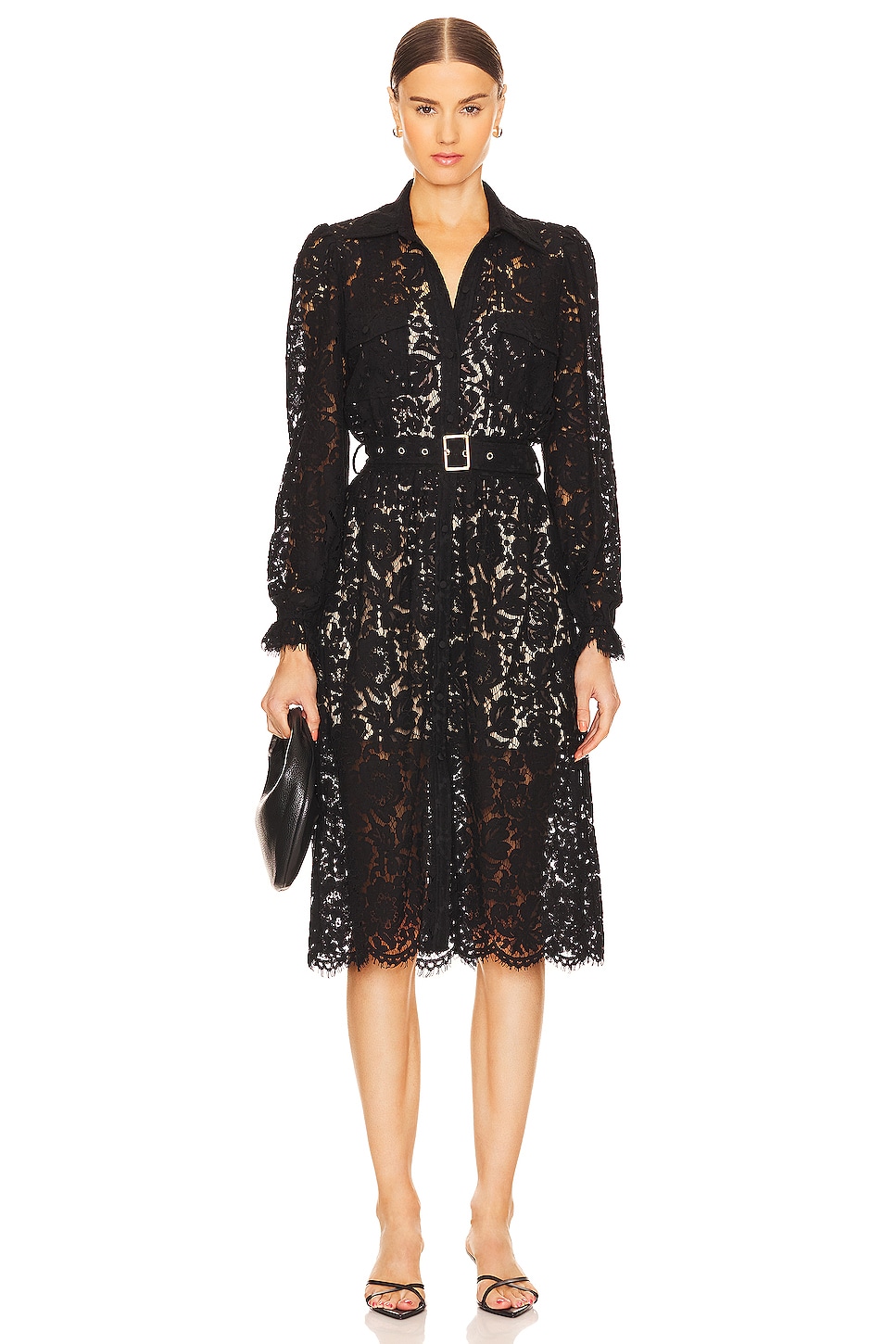 Generation Love Ceceilia Lace Dress in Black & Beige | REVOLVE