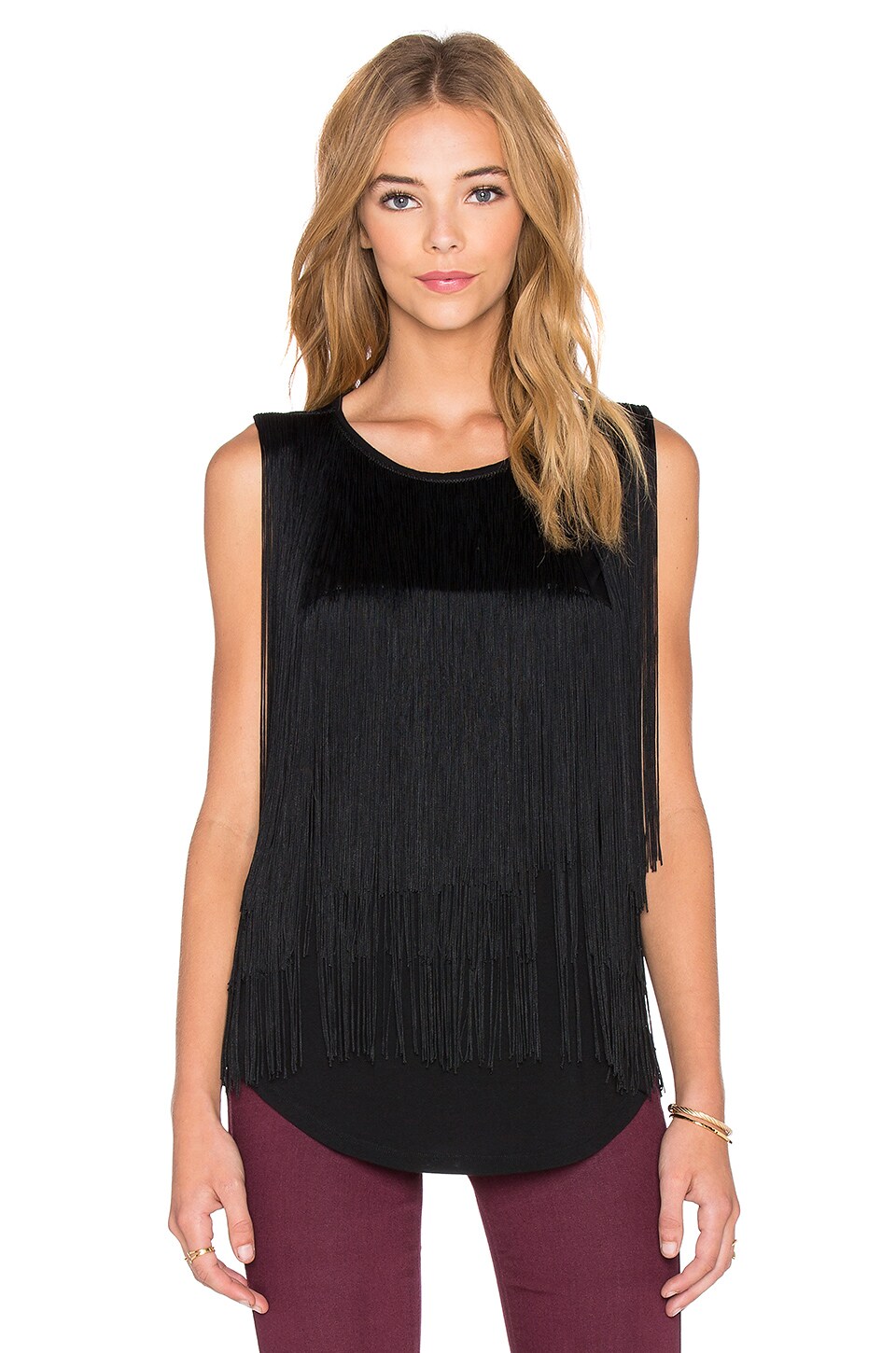 Generation Love Liam Fringe Tank in Black | REVOLVE