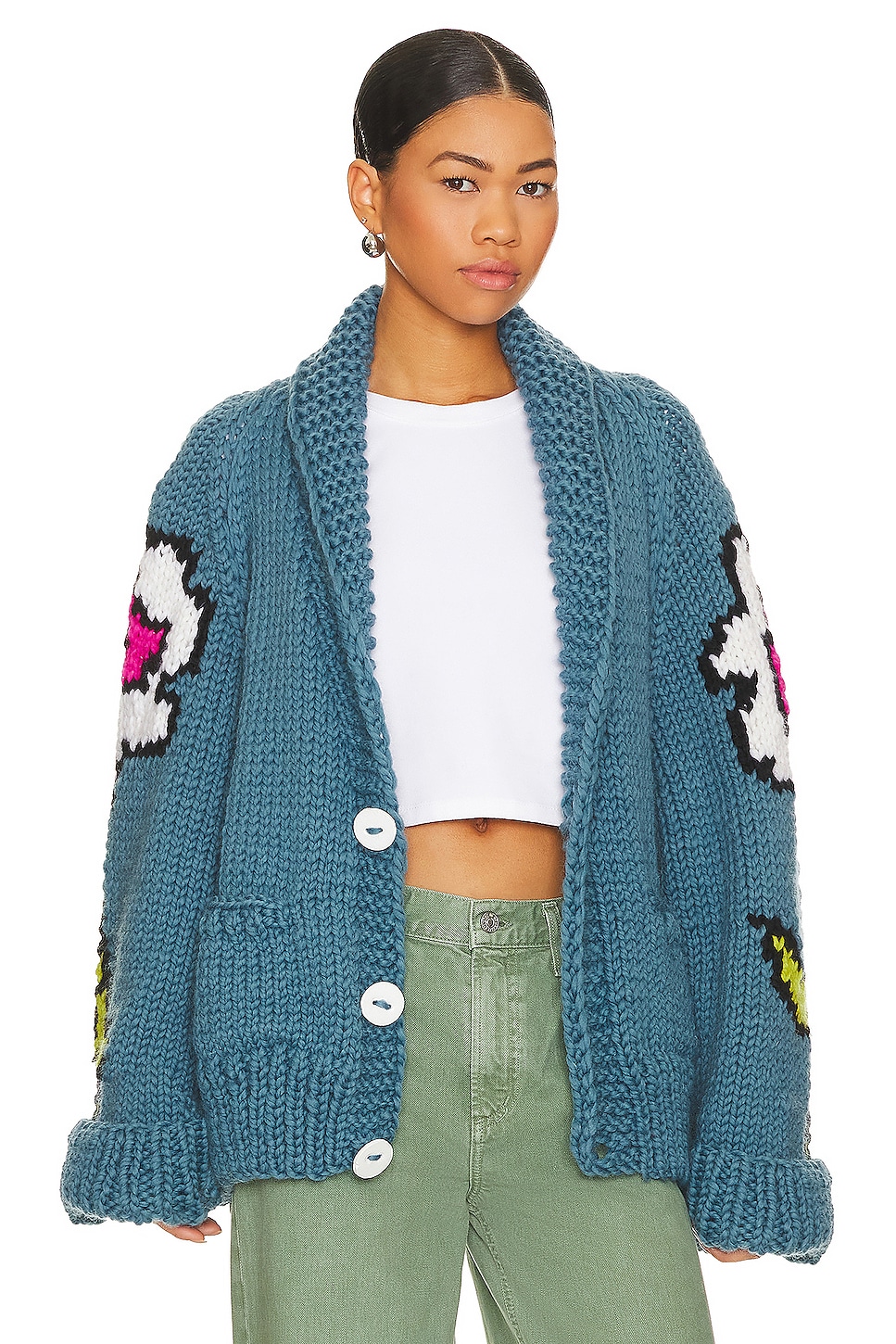 GOGO Sweaters Flower Jacket in Midnight | REVOLVE