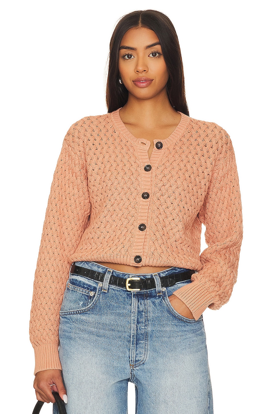 The Great The Stable Cardigan in Natural Dyed Acacia | REVOLVE