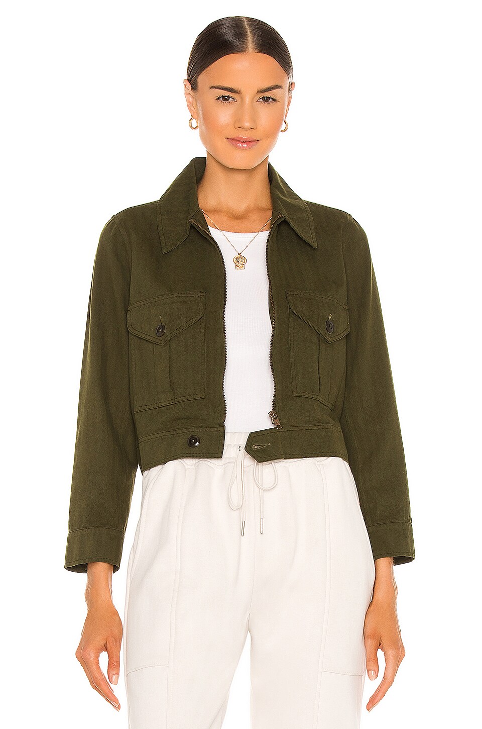 The Great The Boiler Jacket in Army | REVOLVE