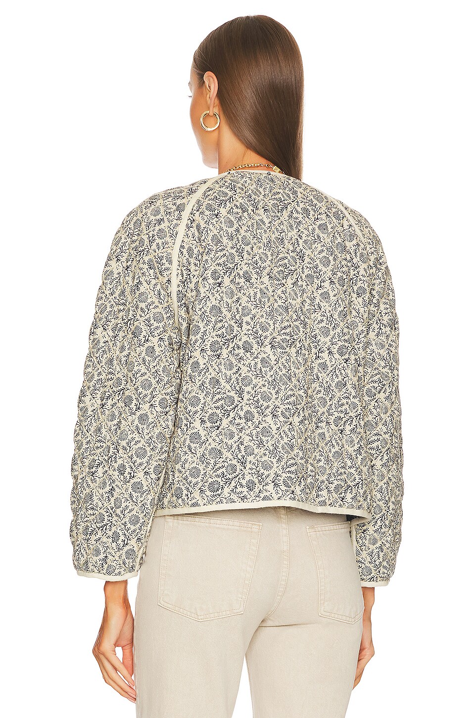 The Great Reversible Quilted Puffer Jacket in Feather Grass Block | REVOLVE