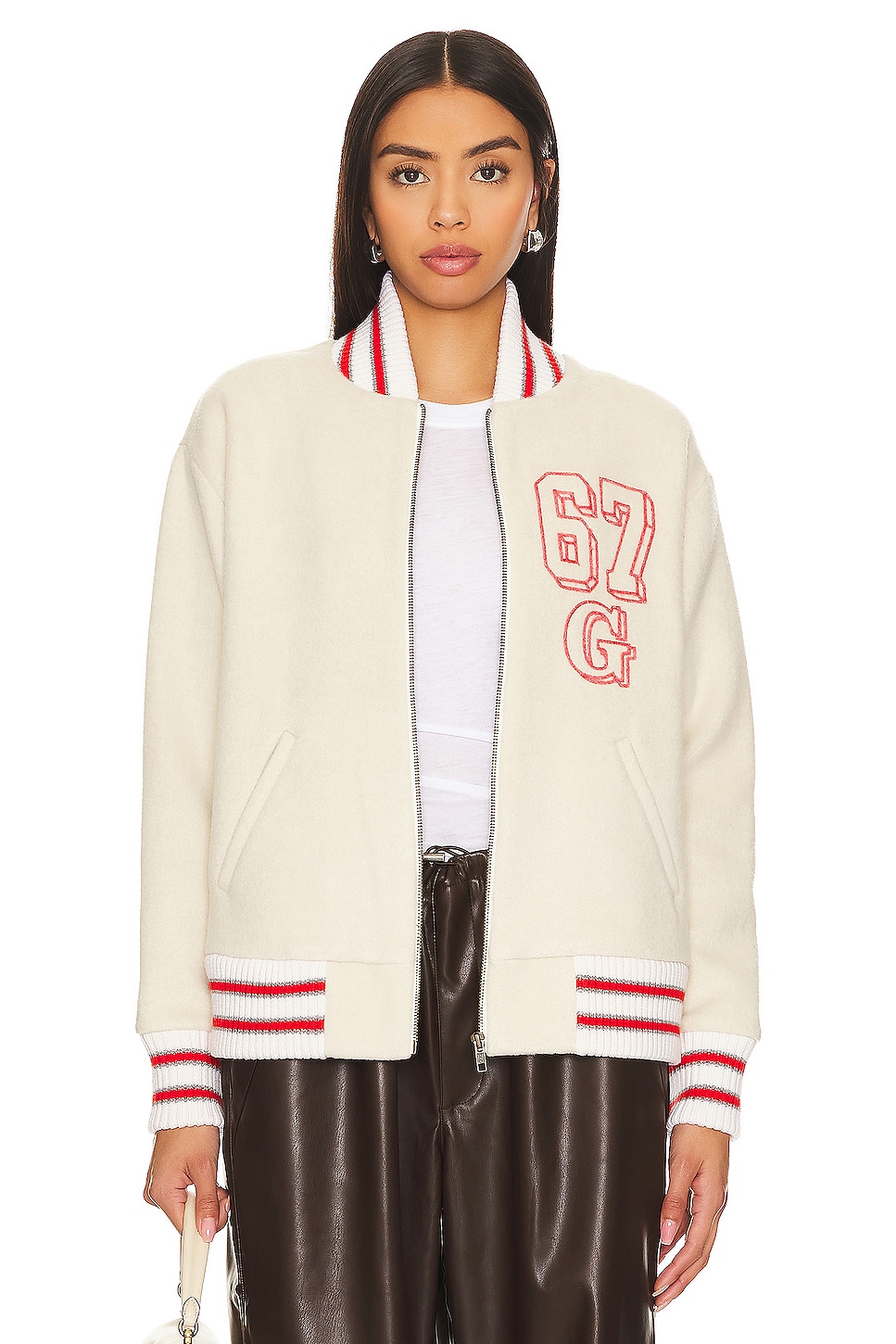 The Great The Track Bomber in Cream | REVOLVE