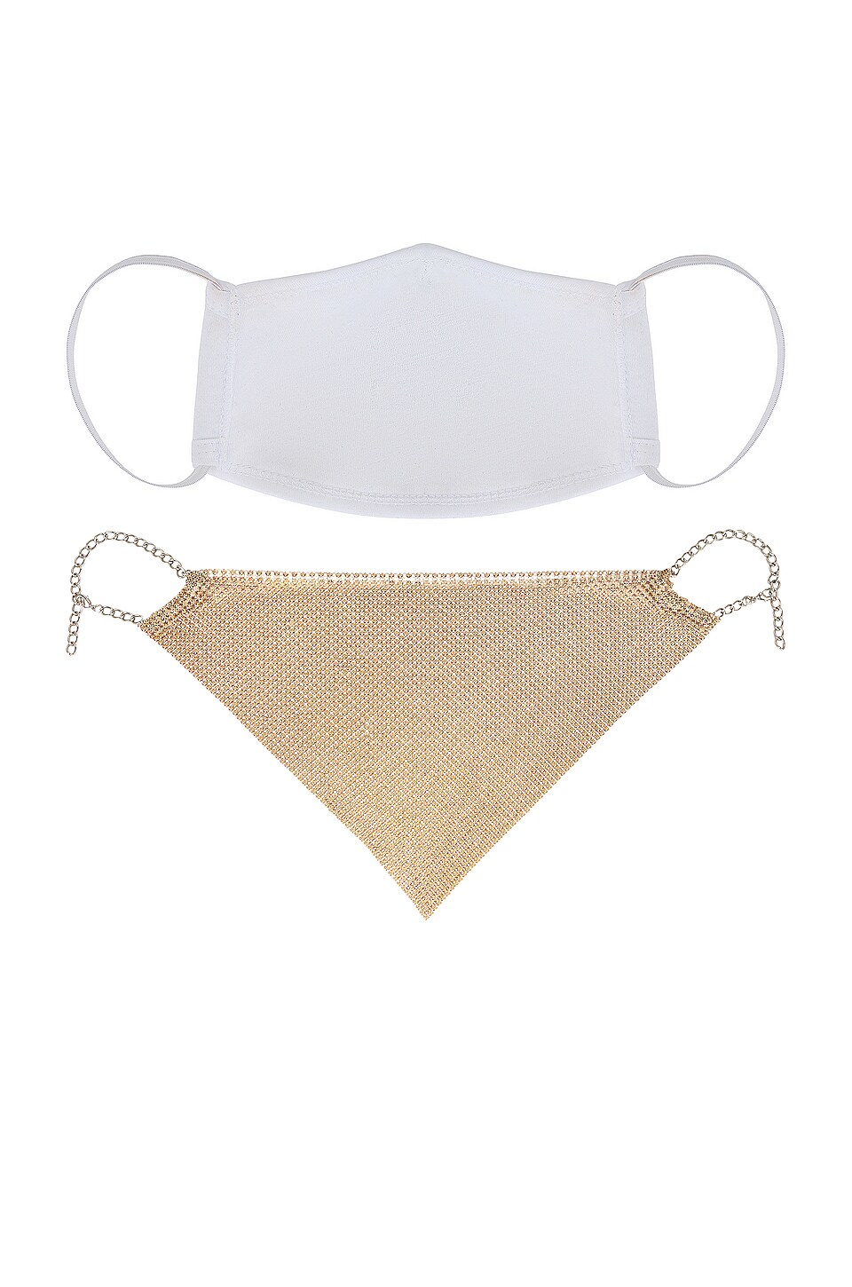 GRLFRND Face Mask in Gold Chainmail | REVOLVE