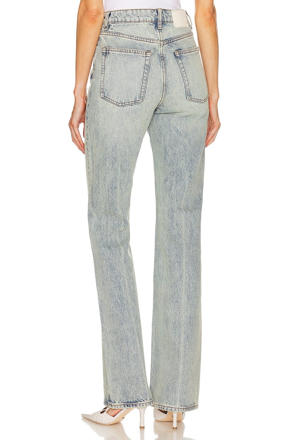 GRLFRND Melanie High Rise Boot Cut Jeans in Tupelo Tint | REVOLVE