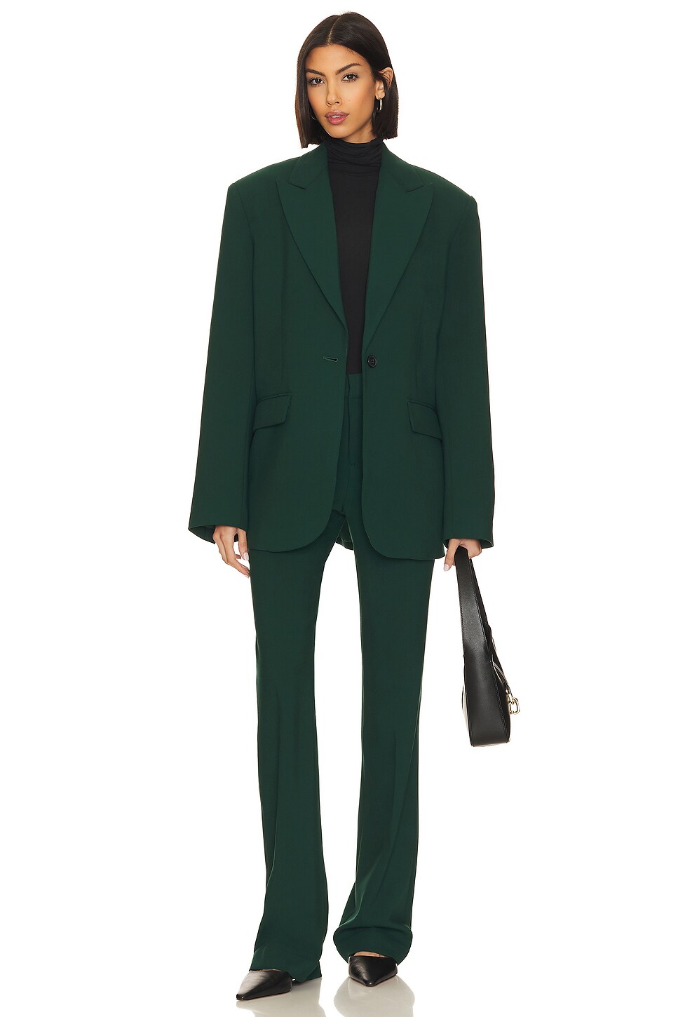 GRLFRND The Suit Trouser in Pine Green | REVOLVE