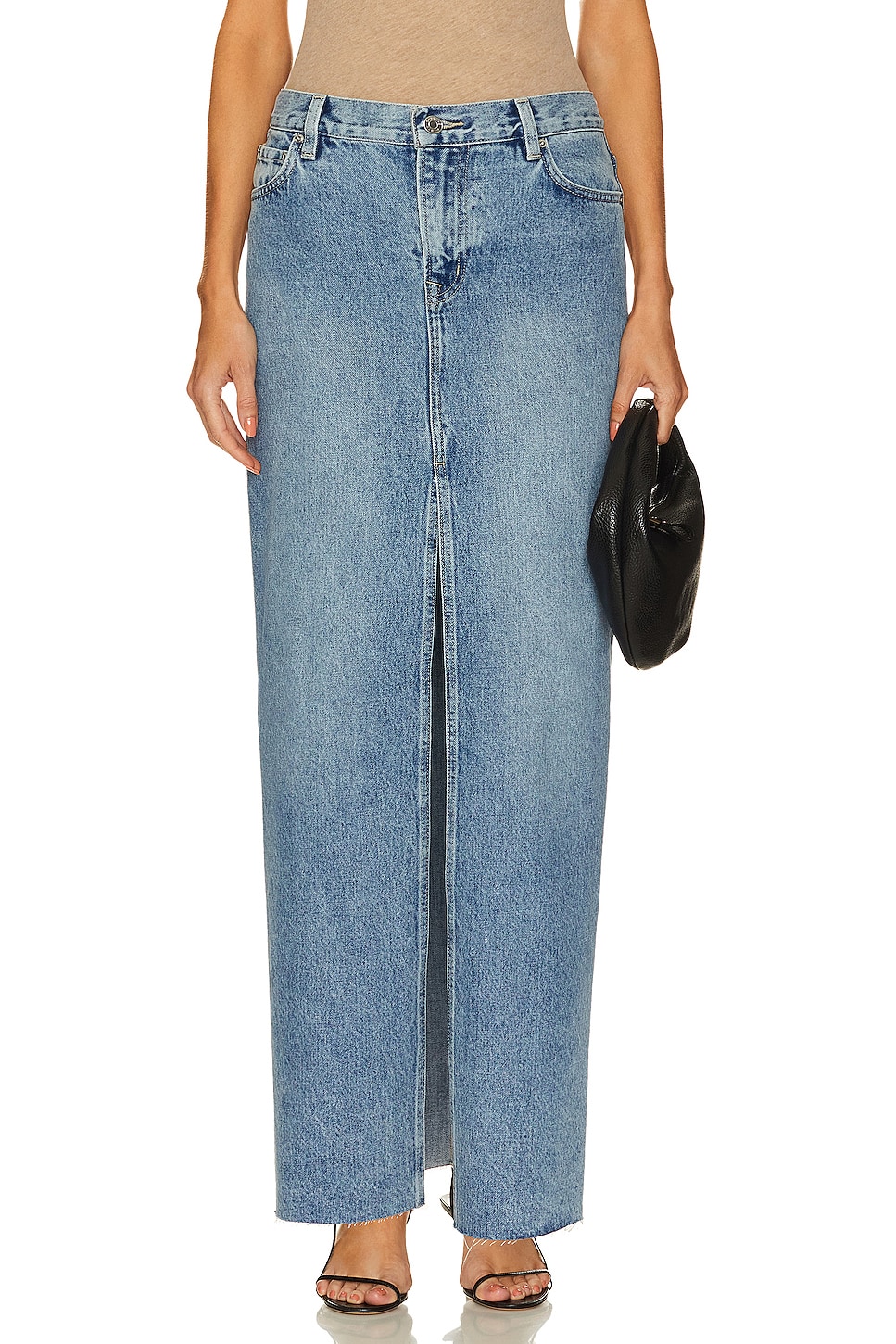 GRLFRND Candice Front Split Maxi Skirt in Bridge Park | REVOLVE