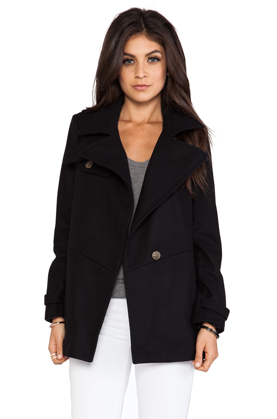 Gryphon Latch Coat in Black | REVOLVE