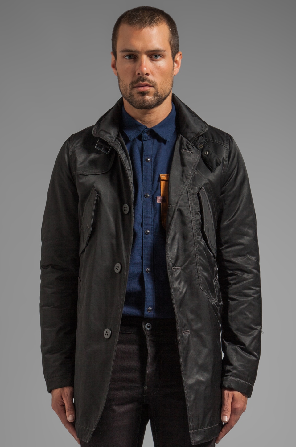 G-Star Atlas Garber Trench in Black | REVOLVE
