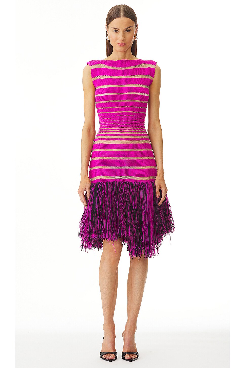 George Trochopoulos Fringe Dress in Fuchsia | REVOLVE