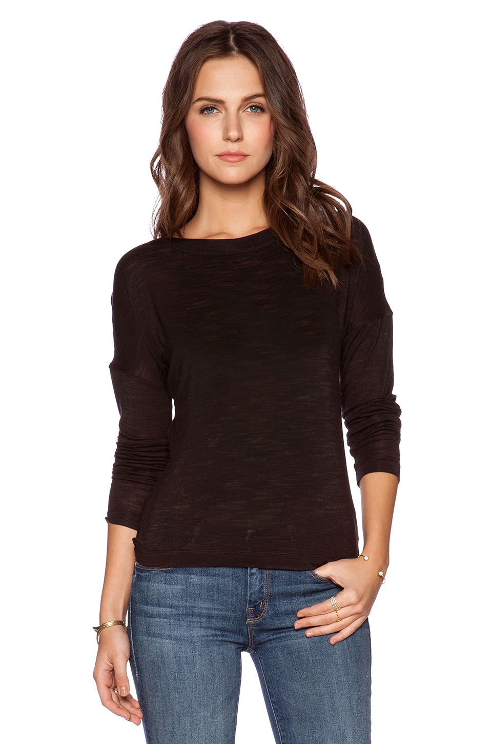 Halston Heritage Back Wrap Drape Top in Black | REVOLVE