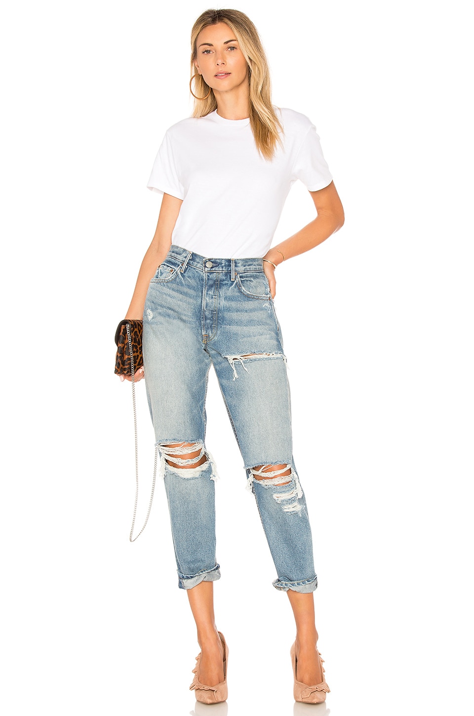 x karla The Crew Tee in White | REVOLVE