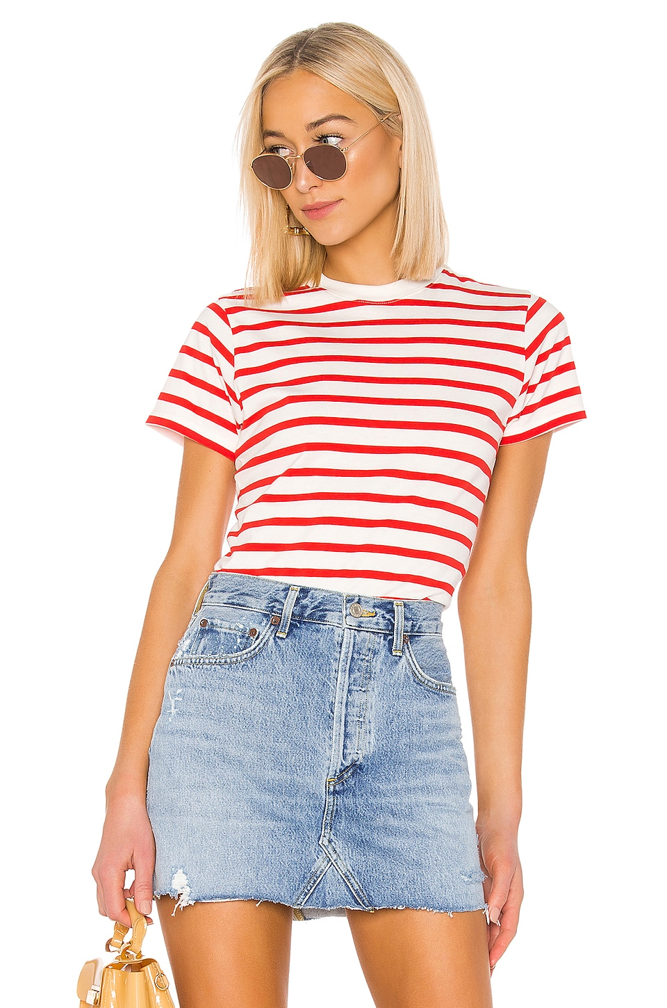 x karla The Stripe Crew in Off White & Red | REVOLVE