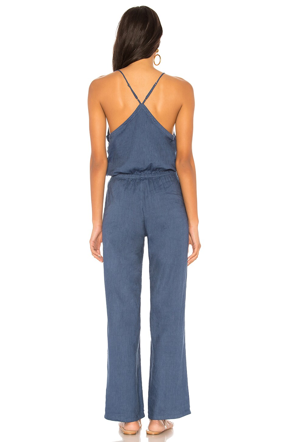 MONROW Sleeveless Jumpsuit in Jean Blue | REVOLVE