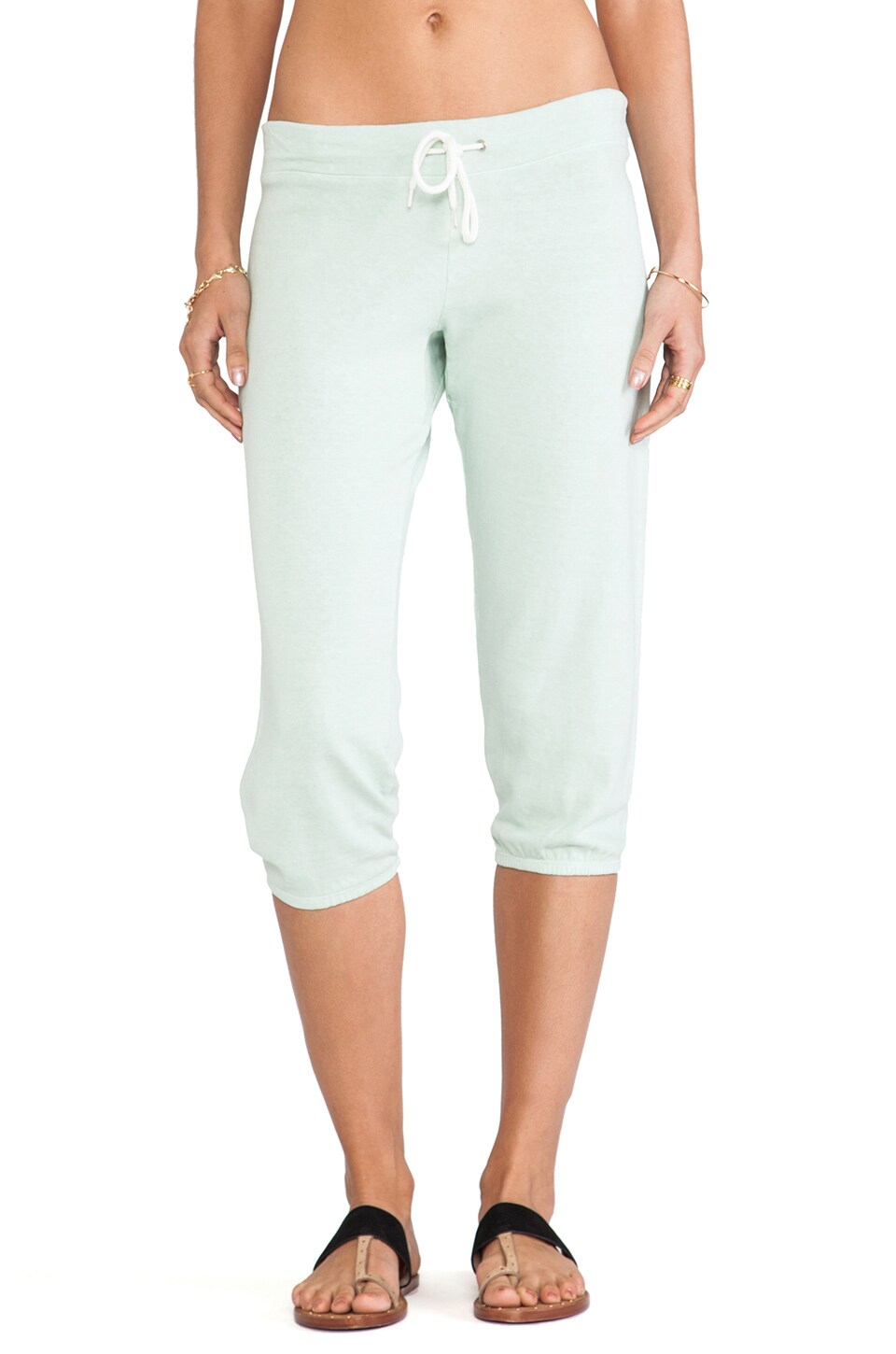 MONROW 3/4 Vintage Sweat Pant in Seafoam | REVOLVE