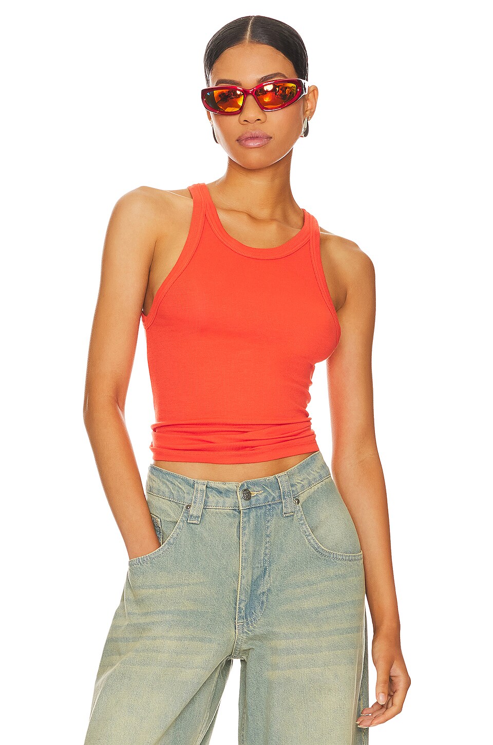 MONROW Rib Narrow Tank in Fiesta | REVOLVE