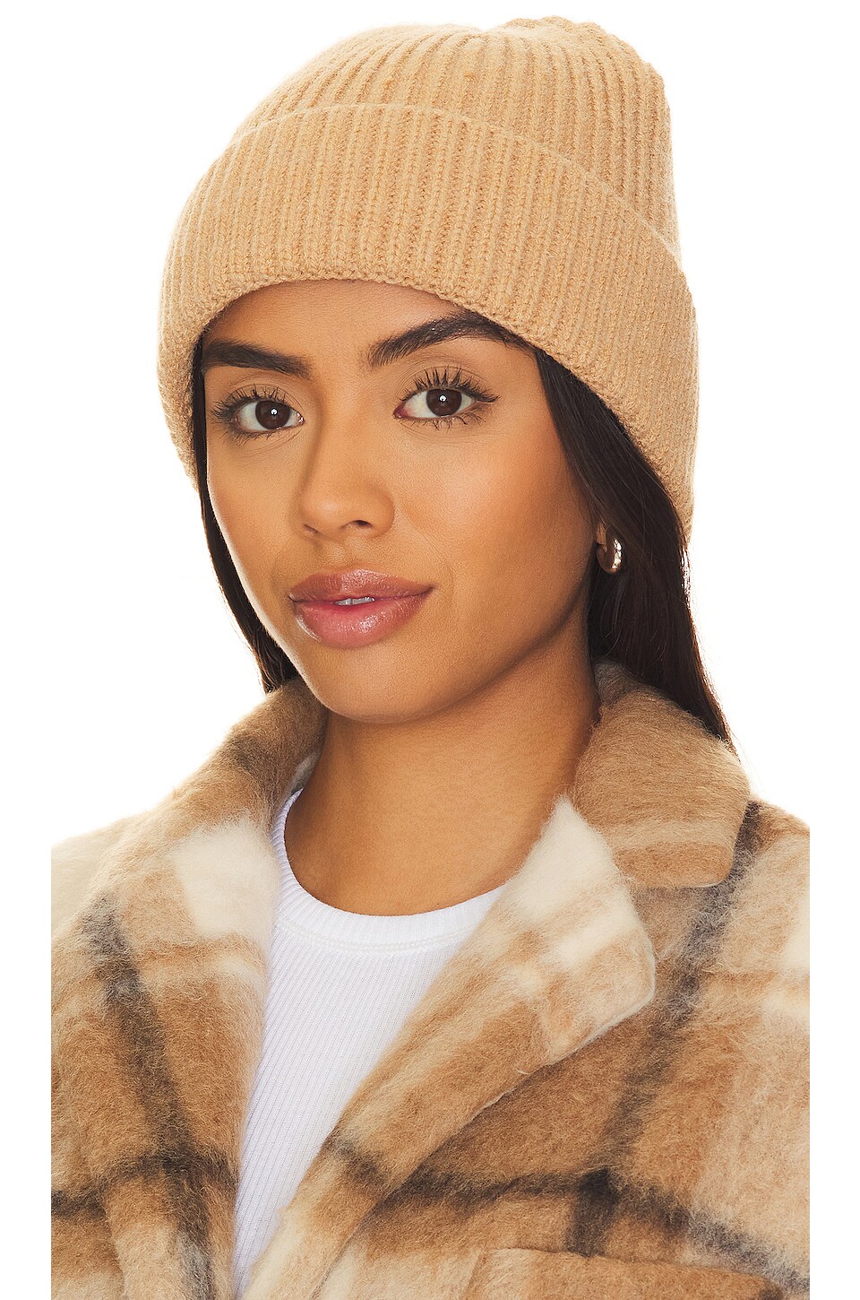 Hat Attack Match Rib Beanie in Camel | REVOLVE