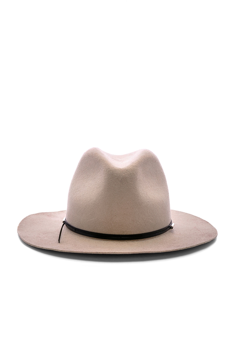 Hat Attack Bella Felt Hat in Beige & Black & Silver Bars | REVOLVE