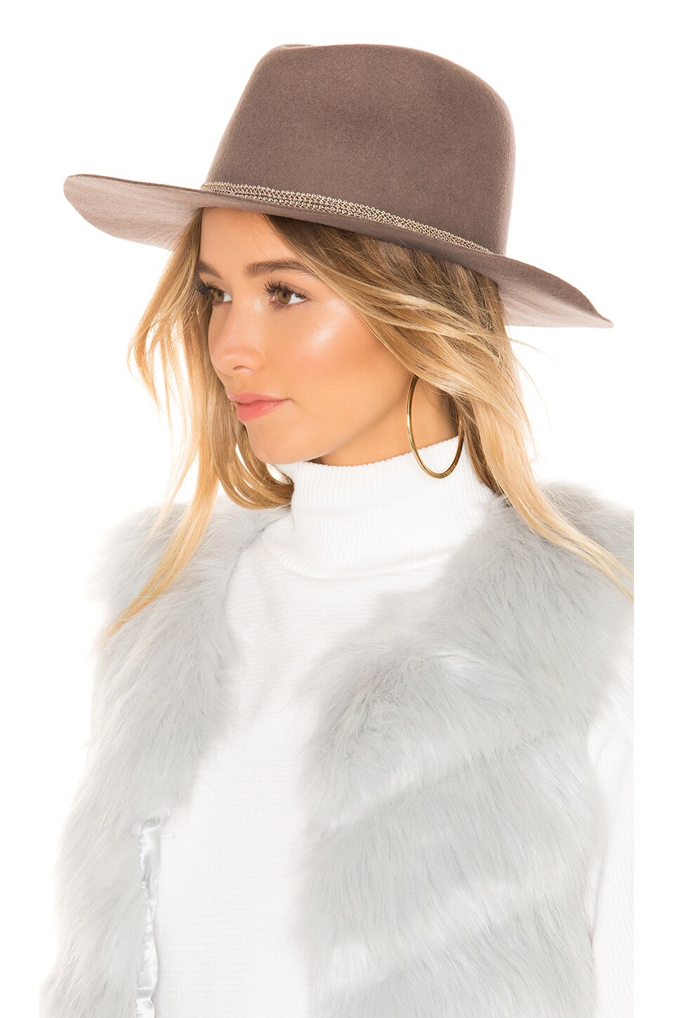 Hat Attack Kelsey Hat in Taupe & Sparkle | REVOLVE