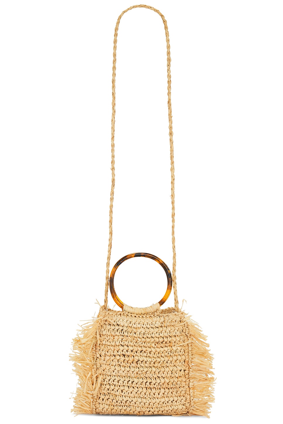 Hat Attack Tort Fringed Bag in Natural | REVOLVE