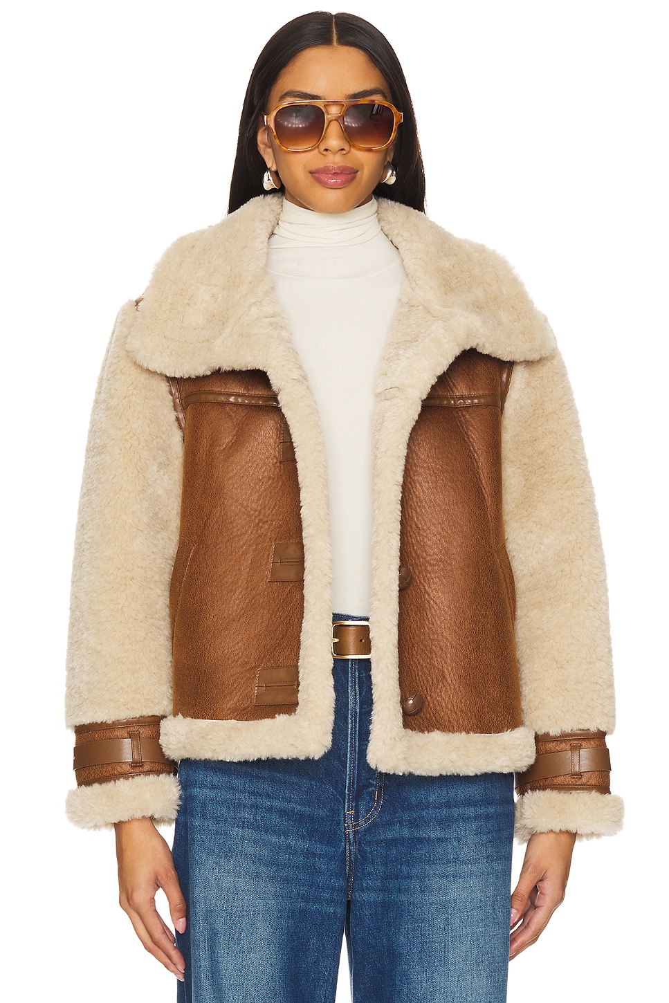HEARTLOOM Serena Faux Fur Jacket in Tan | REVOLVE