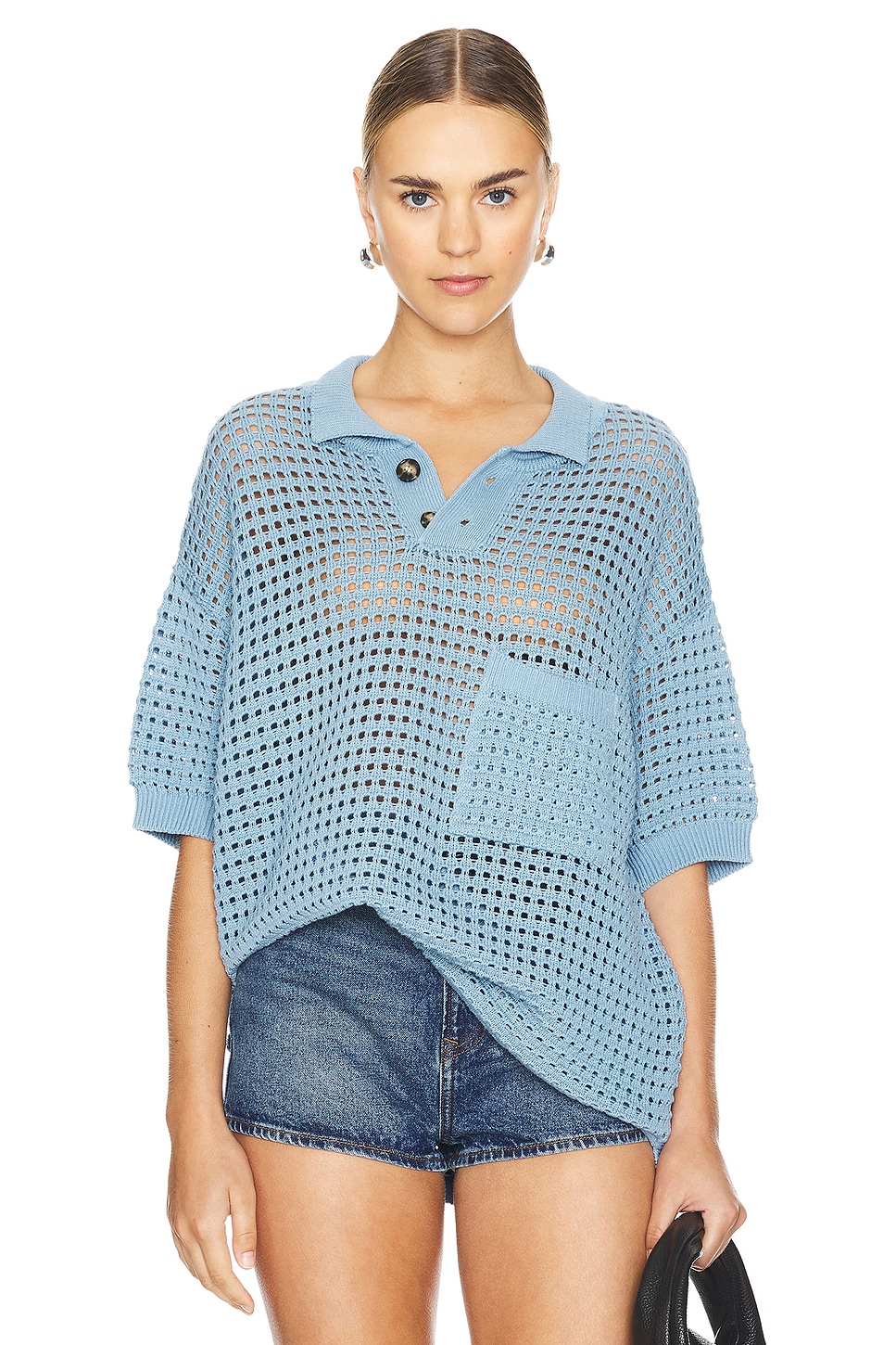 HAIGHT. Joana Shirt in Celeste Blue | REVOLVE