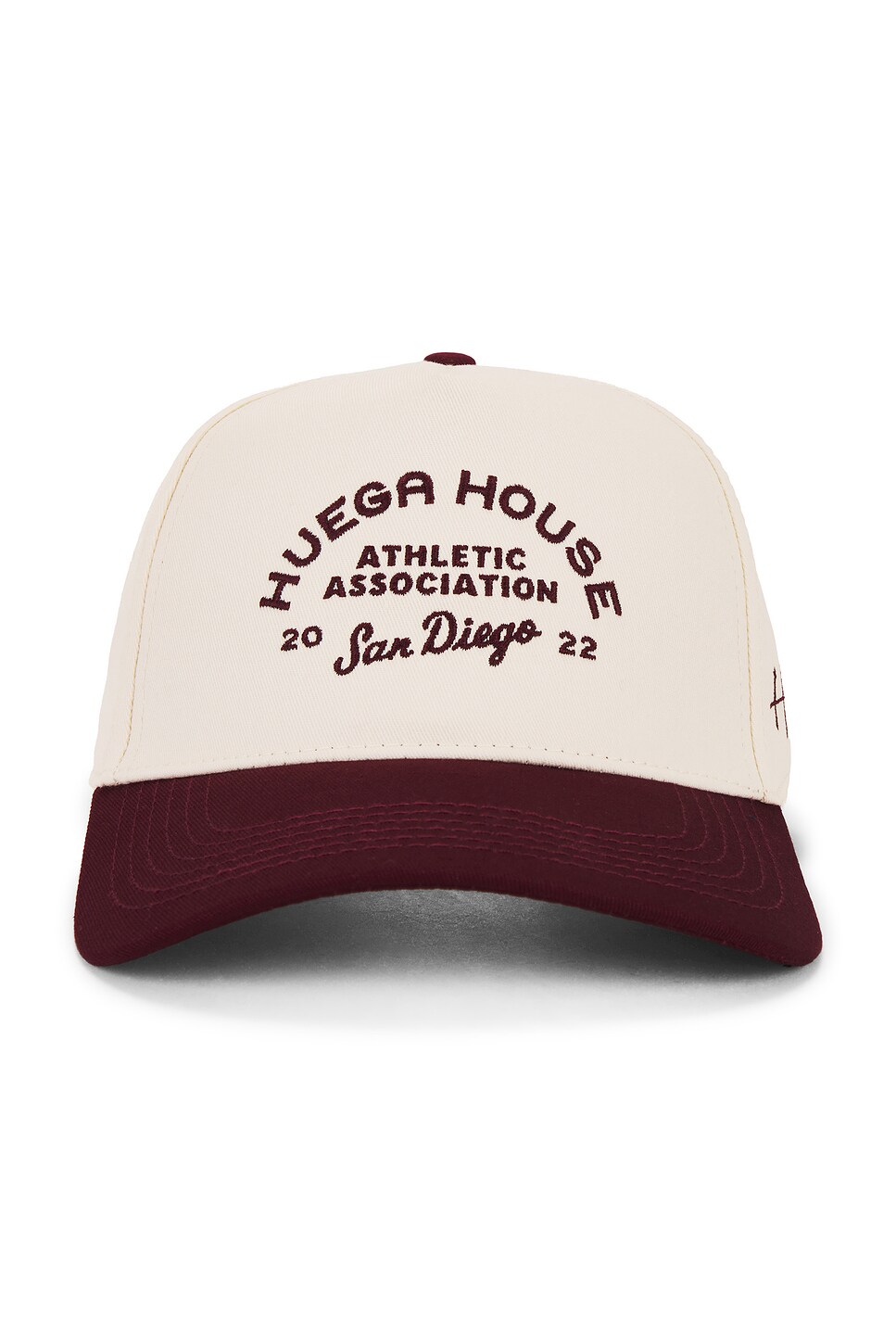 Huega House Athletic Association Hat in Maroon & Natural | REVOLVE