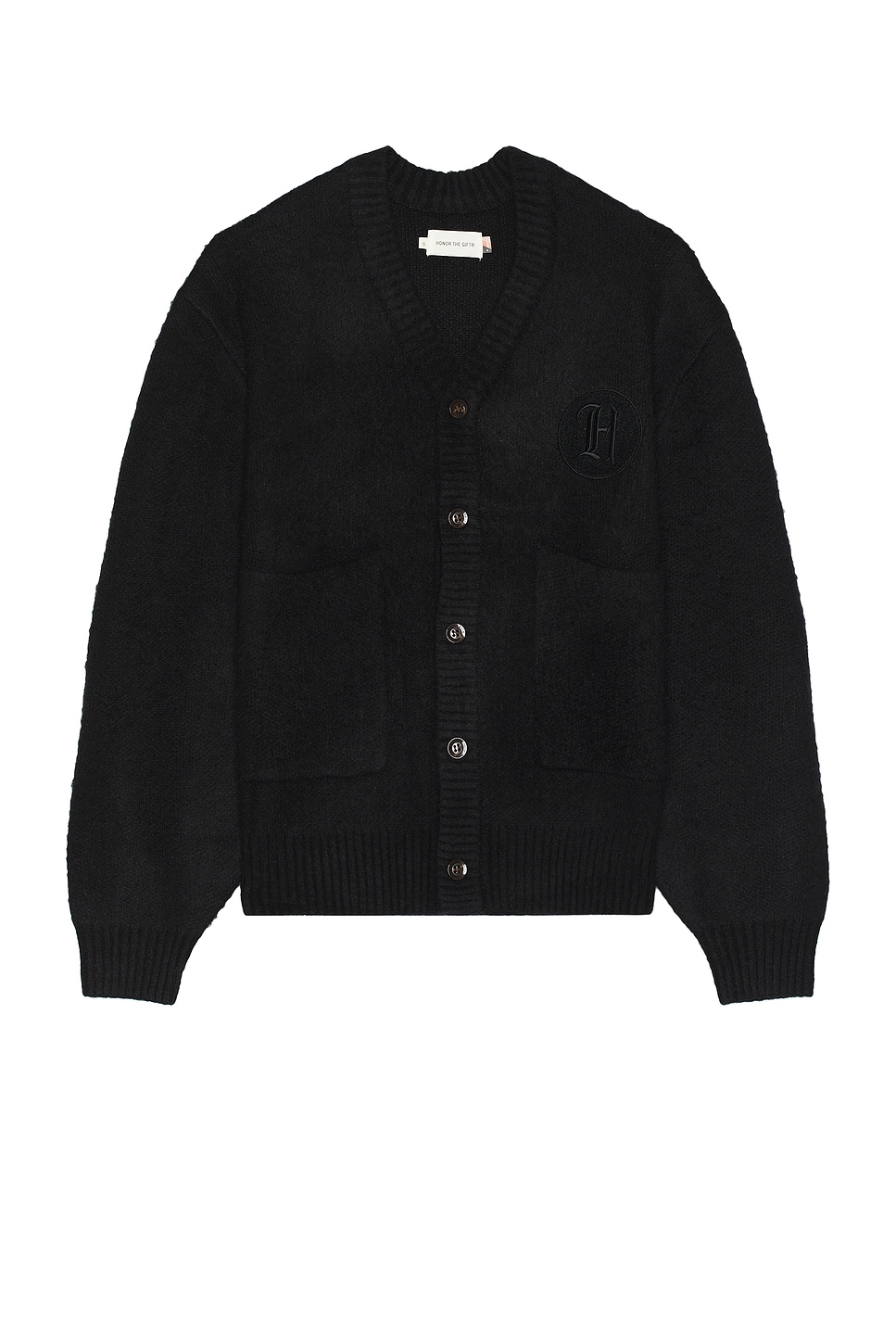 Honor The Gift Stamped Patch Cardigan in Black | REVOLVE