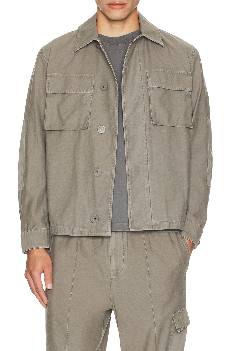 Helmut Lang Garment Dyed Utility Jacket in Stone | REVOLVE