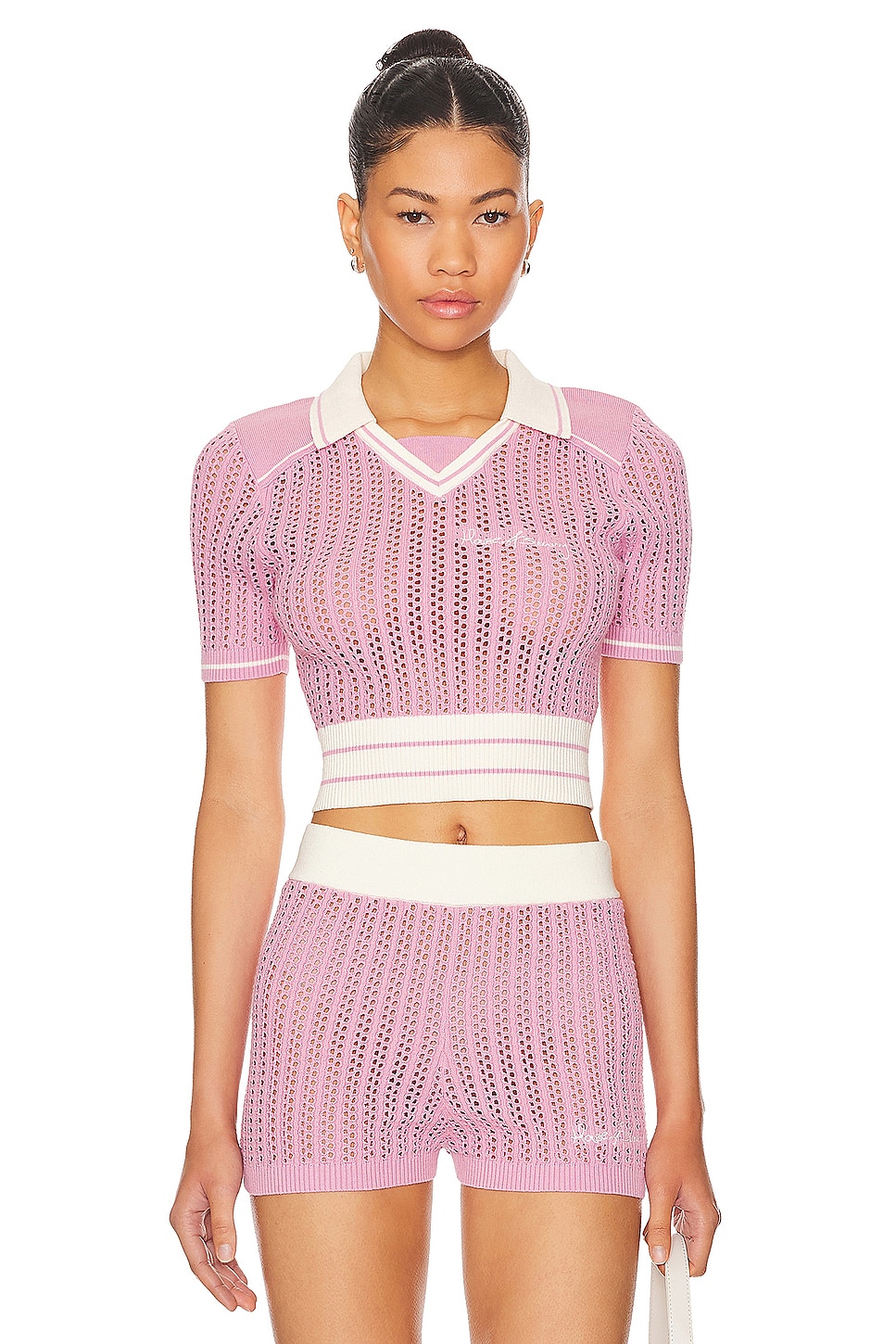 House of Sunny Cropped Sports Top in Blush | REVOLVE
