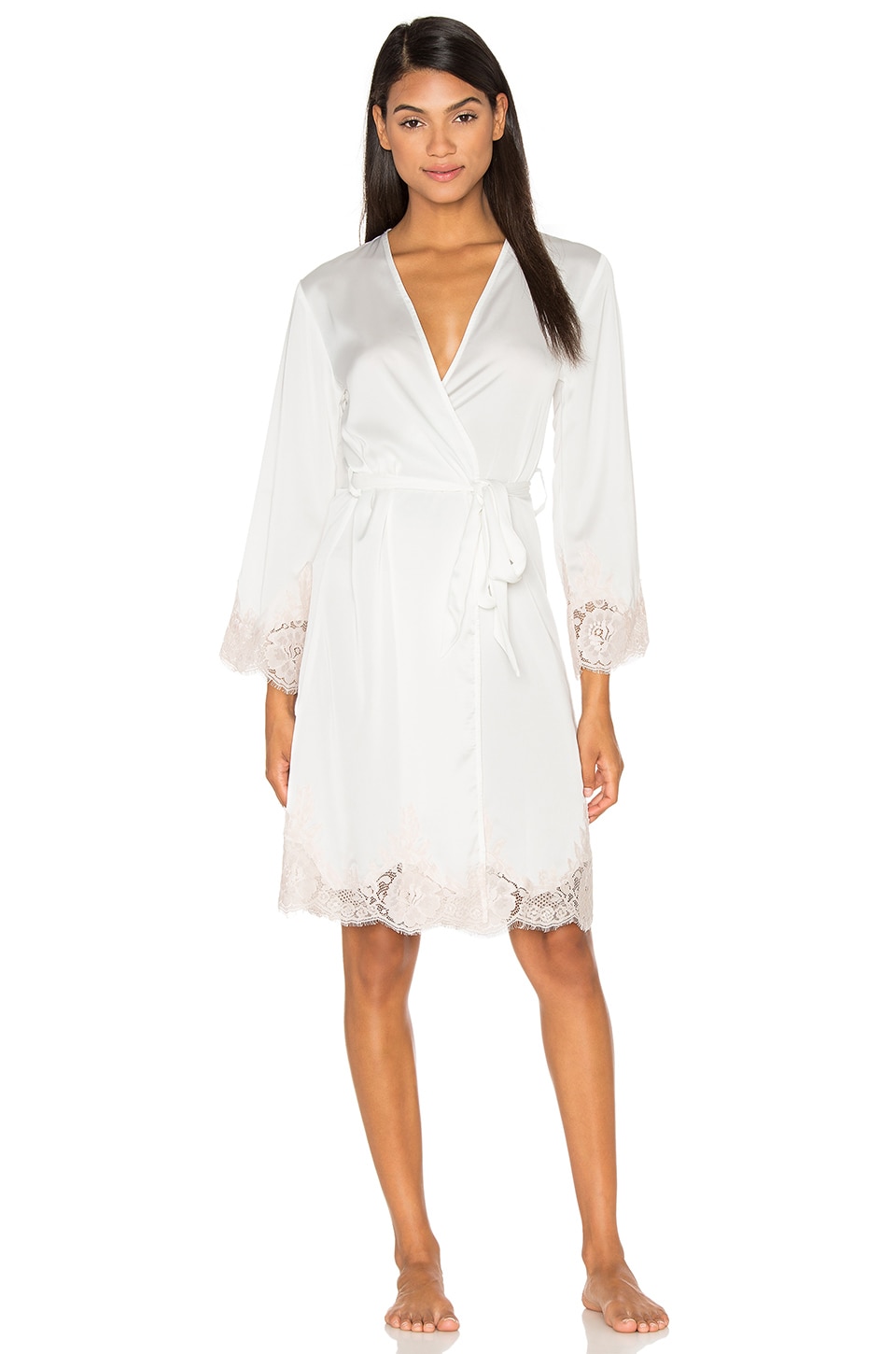 homebodii Bride Embroidered Robe in White | REVOLVE