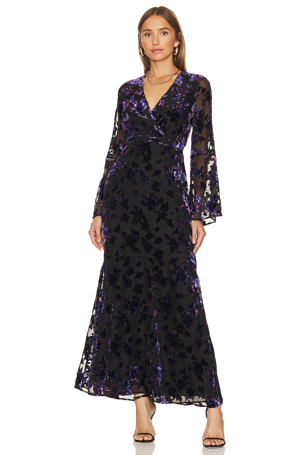 House of Harlow 1960 x REVOLVE Luelle Maxi Dress in Black & Purple ...