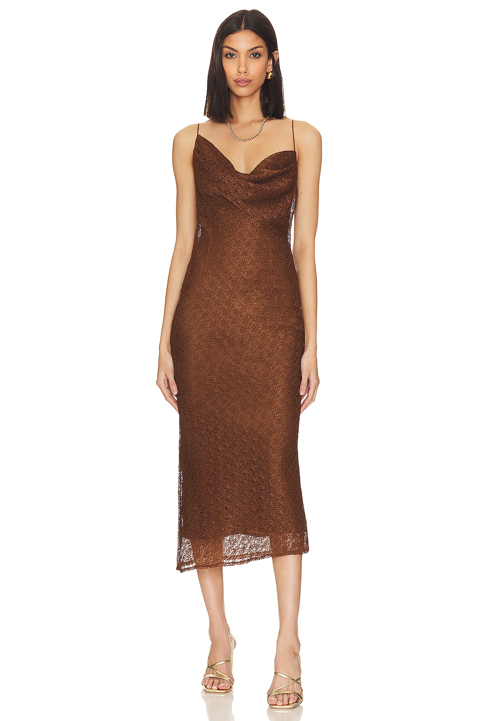 House of Harlow 1960 X Revolve Massima Midi Dress in Brown | REVOLVE