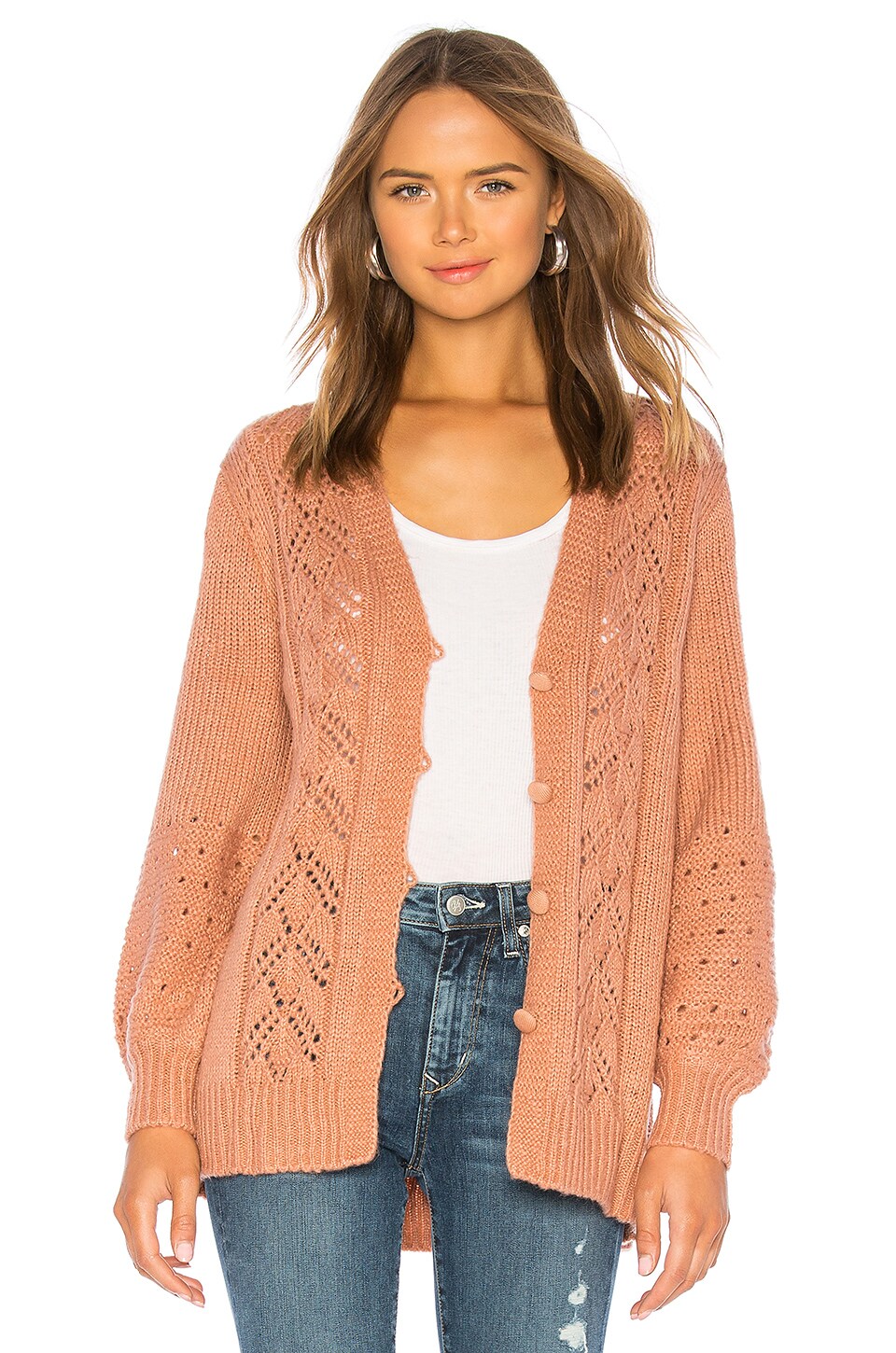 House of Harlow 1960 x REVOLVE Grayson Cardigan in Dusty Rose | REVOLVE