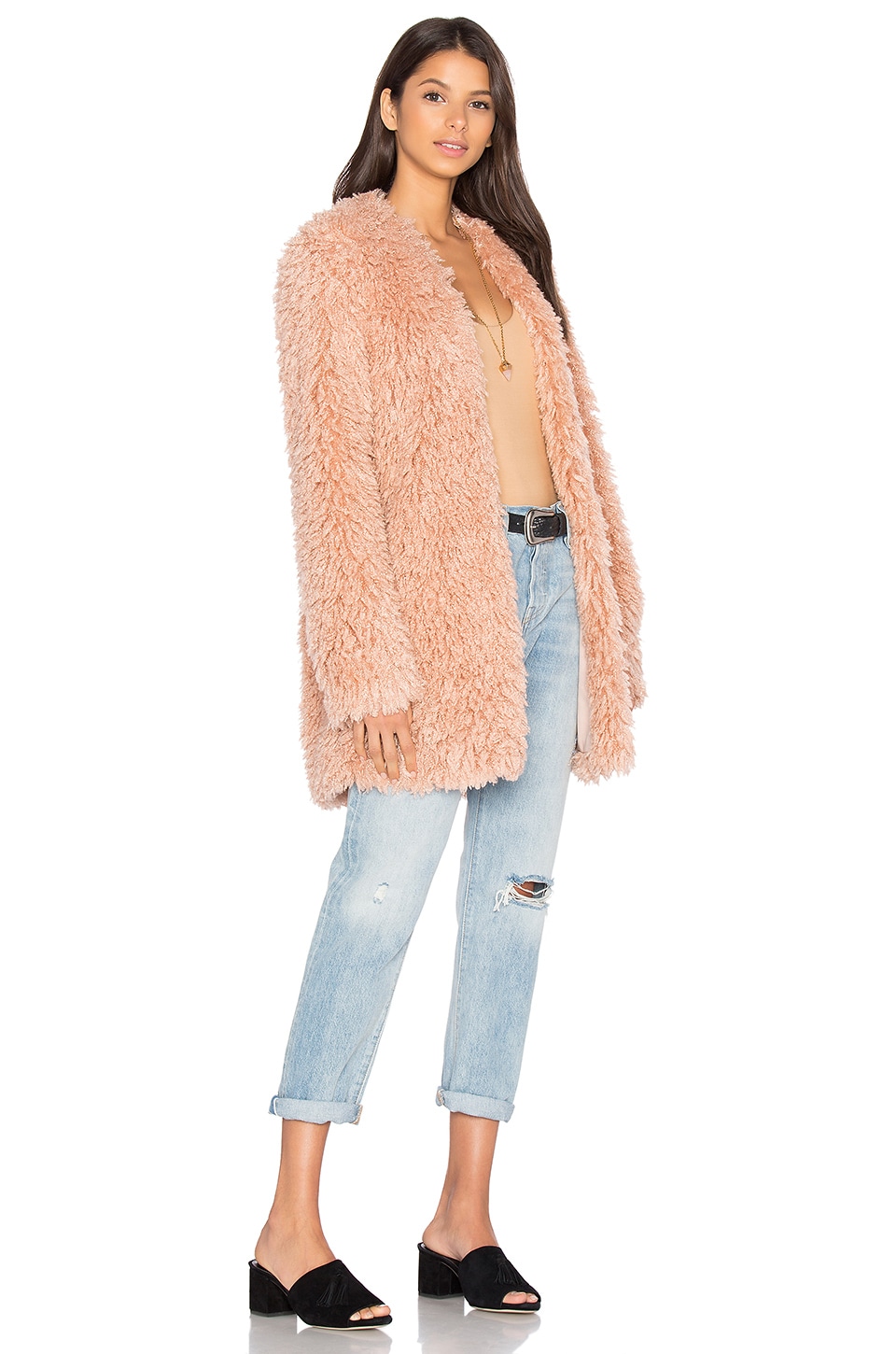 House of Harlow 1960 x REVOLVE Janice Shag Coat in Maple Sugar | REVOLVE