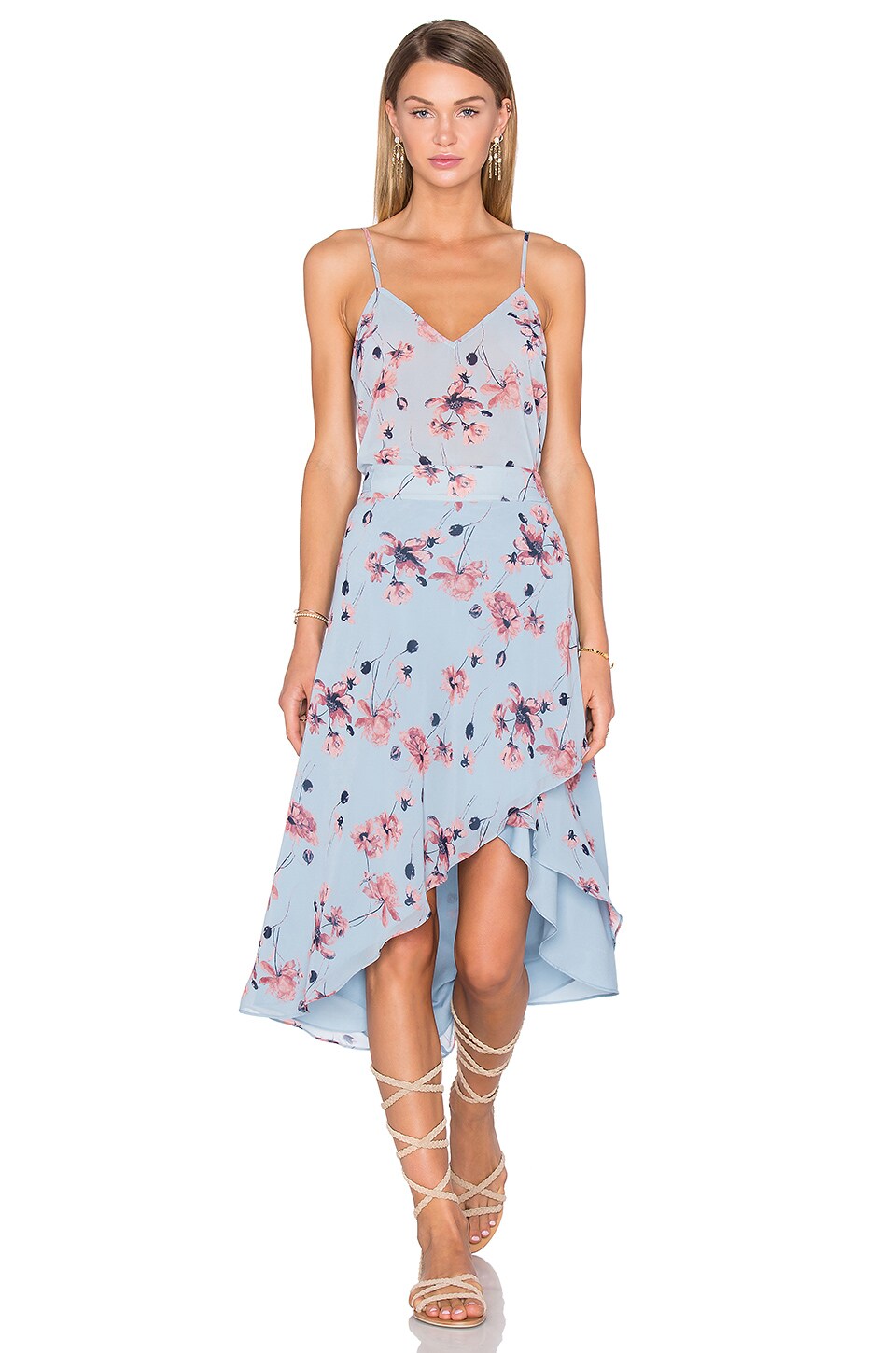 House of Harlow 1960 x REVOLVE Maya Wrap Skirt in Blue Floral | REVOLVE