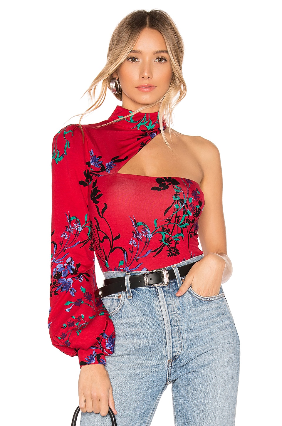 House of Harlow 1960 x REVOVLE Moa Bodysuit in Red Fleur | REVOLVE
