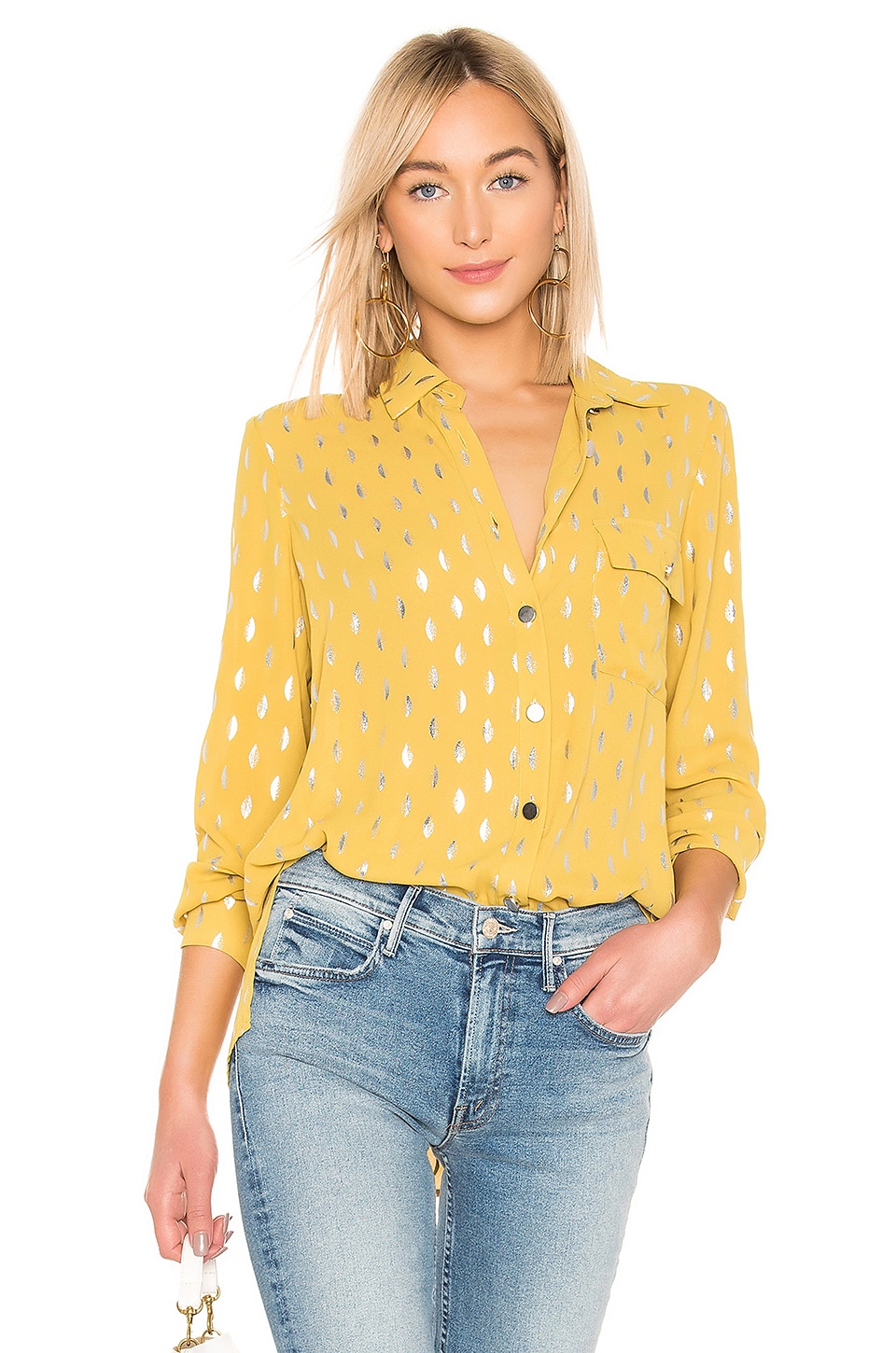 House of Harlow 1960 X REVOLVE Devina Button Down in Antique Yellow ...