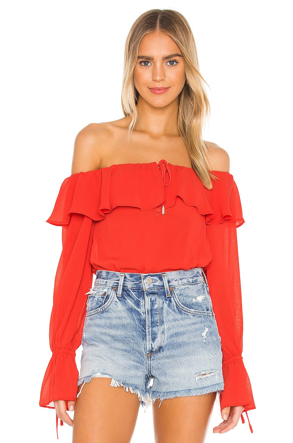House of Harlow 1960 x REVOLVE Vada Bodysuit in Coral | REVOLVE