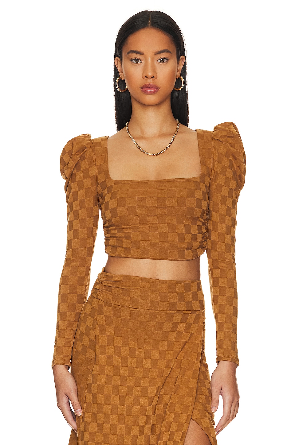 House of Harlow 1960 x REVOLVE Hailes Top in Golden Brown | REVOLVE