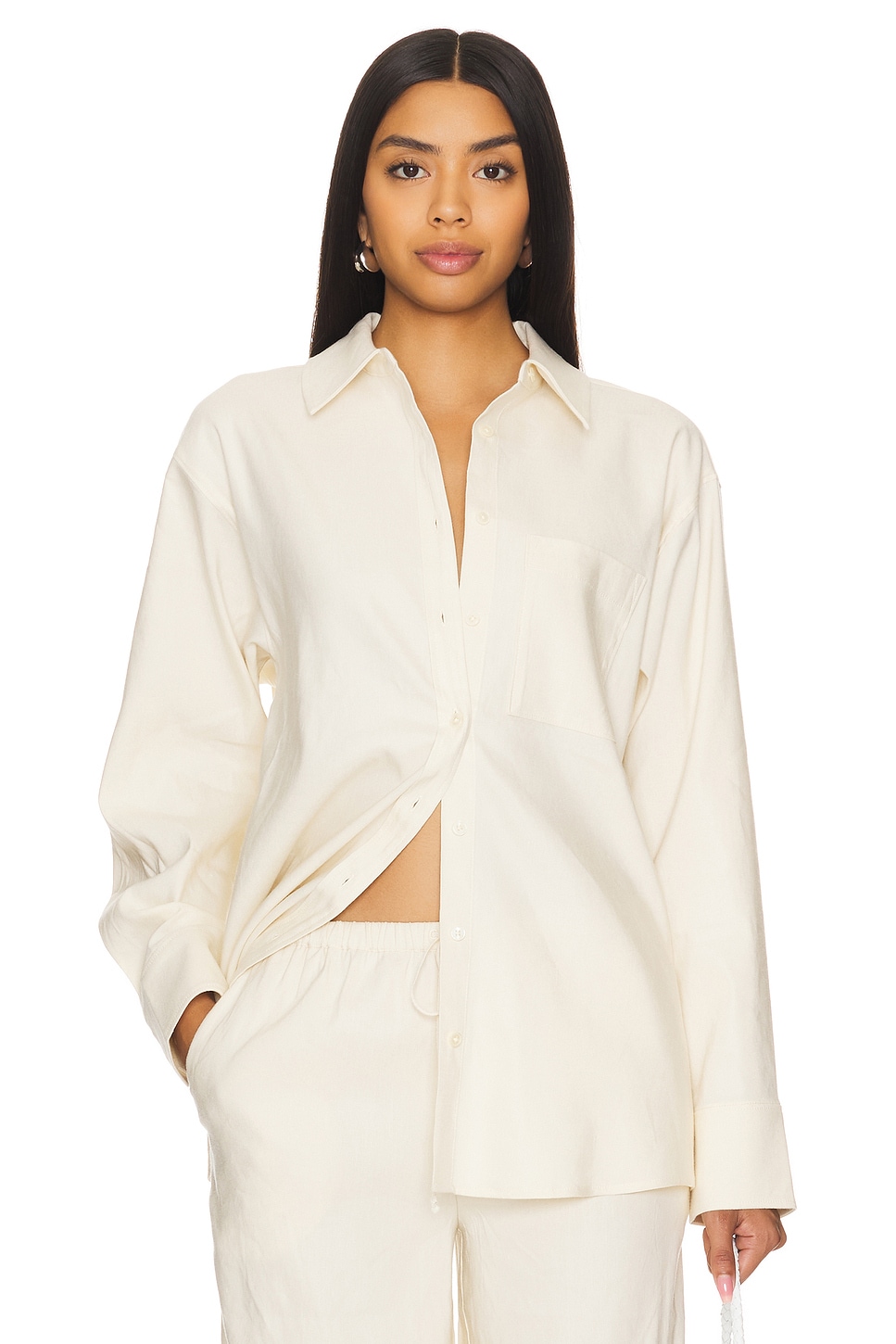 House of Harlow 1960 x REVOLVE Laurel Oversized Shirt in Light Beige ...