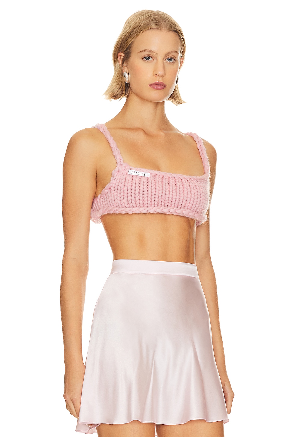 Hope Macaulay Block Colossal Knit Bralette in Pink | REVOLVE