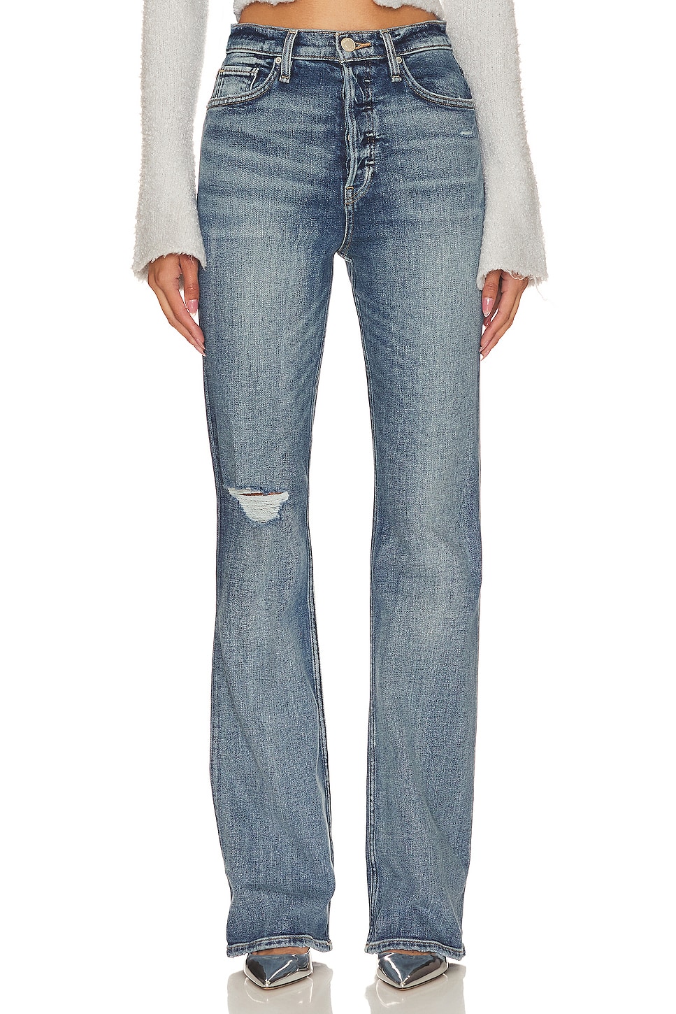 Hudson Jeans Faye Ultra High Rise Flare in Magical | REVOLVE