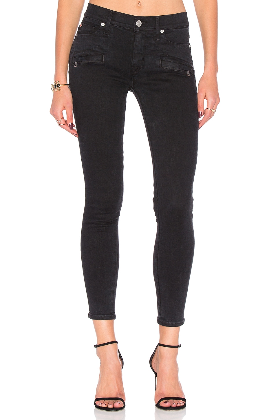 Hudson Jeans Roe Mid Rise Ankle Super Skinny in Assailant | REVOLVE