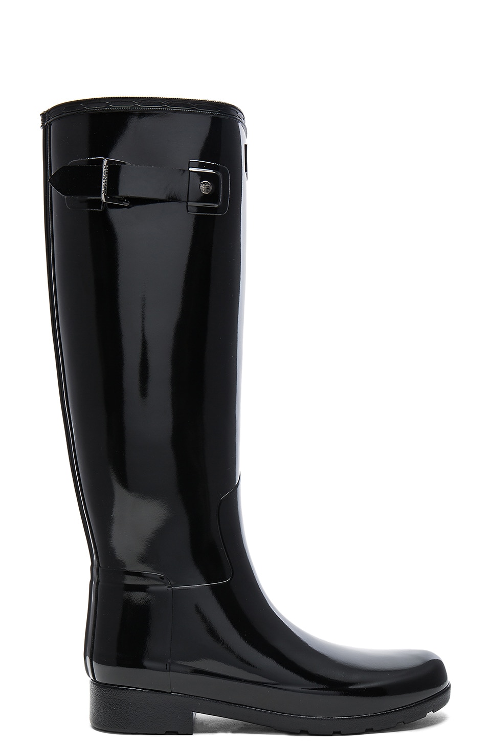 Hunter Original Refined Gloss Boot in Black | REVOLVE