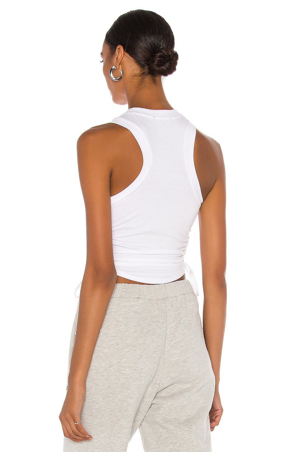 h:ours Cut Out Jersey Tank in White | REVOLVE